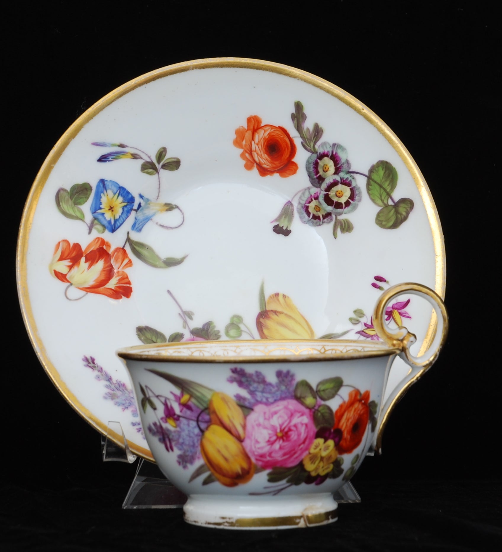 Tea Cup & Saucer. Moses Webster. – Etruria Antiques Gallery