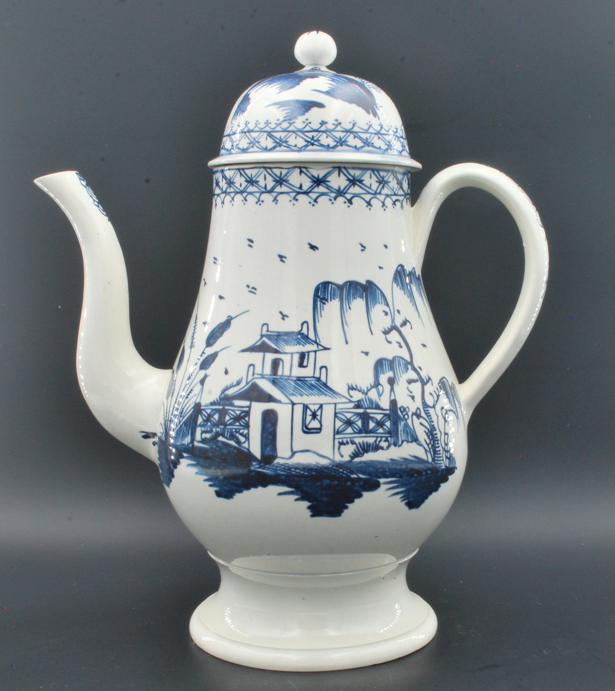 Coffee Pot - House & Fence – Etruria Antiques Gallery